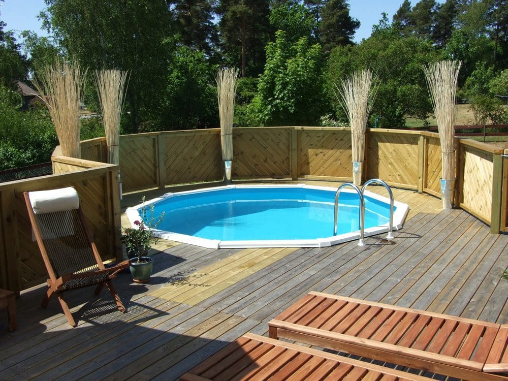 J&F Fritid Storpool "Deluxe" 4,5 m rund - Villalivet.se