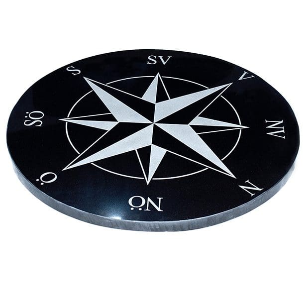 Flisby Granit kompassros Ø45 cm - Villalivet.se