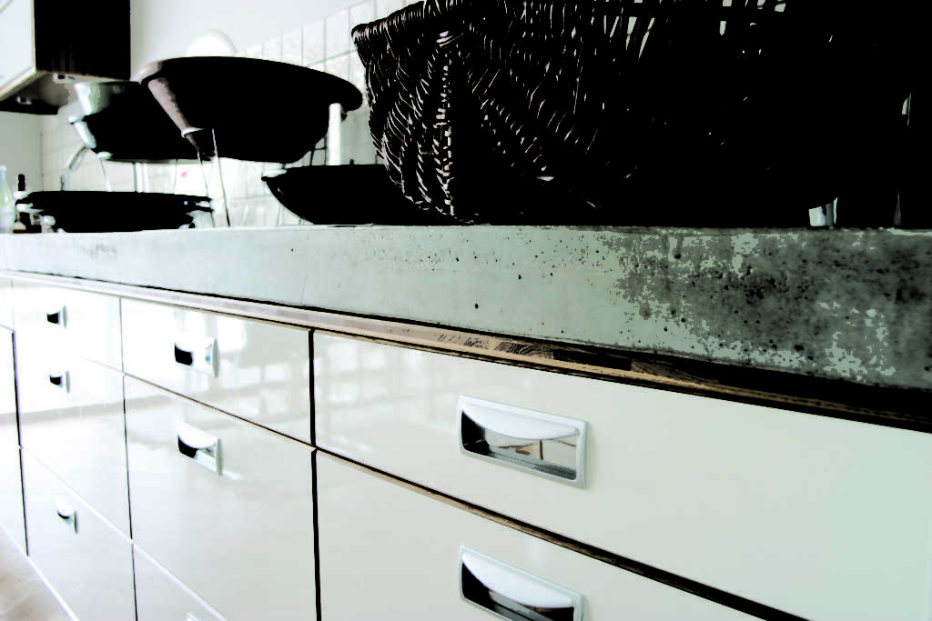 Gjut kökets bänkskiva i betong - Villalivet